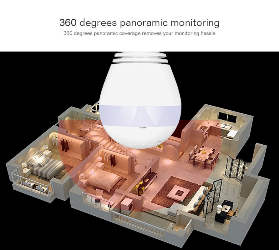 360-Degree Wireless Bulb Camera - Not sold in stores
