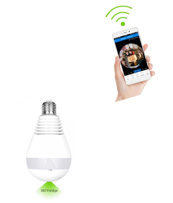360-Degree Wireless Bulb Camera - Not sold in stores