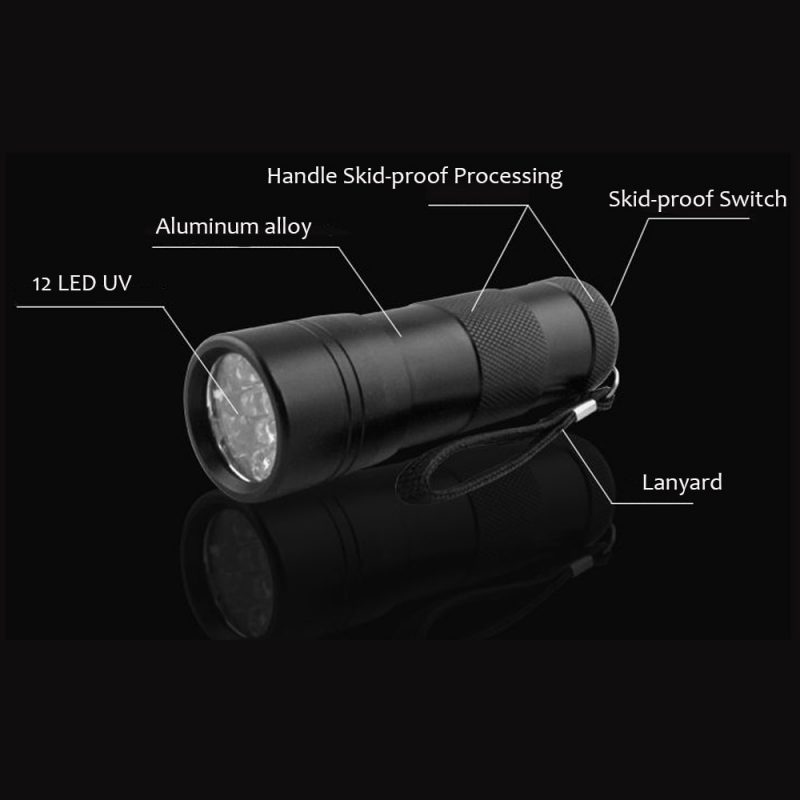 395NM UV Purple Light Waterproof Aluminium LED Torch - Not sold in stores