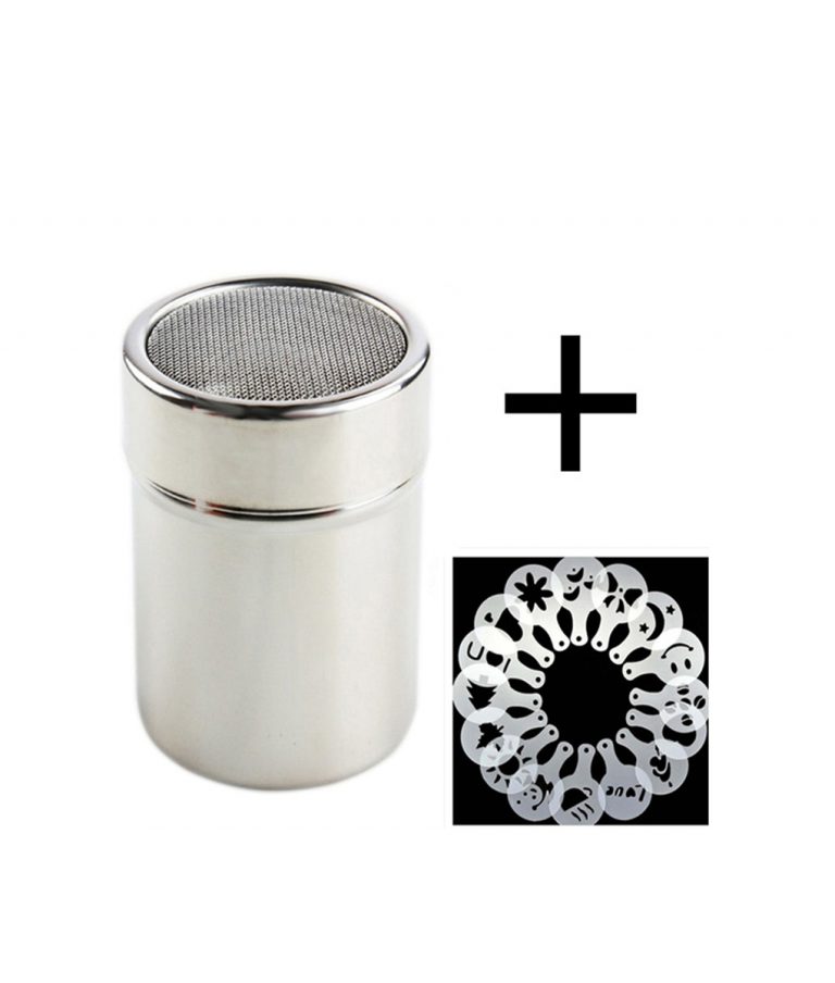 Stainless Coffee Sifter & Stencils - Not sold in stores