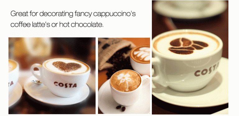 Stainless Coffee Sifter & Stencils - Not sold in stores