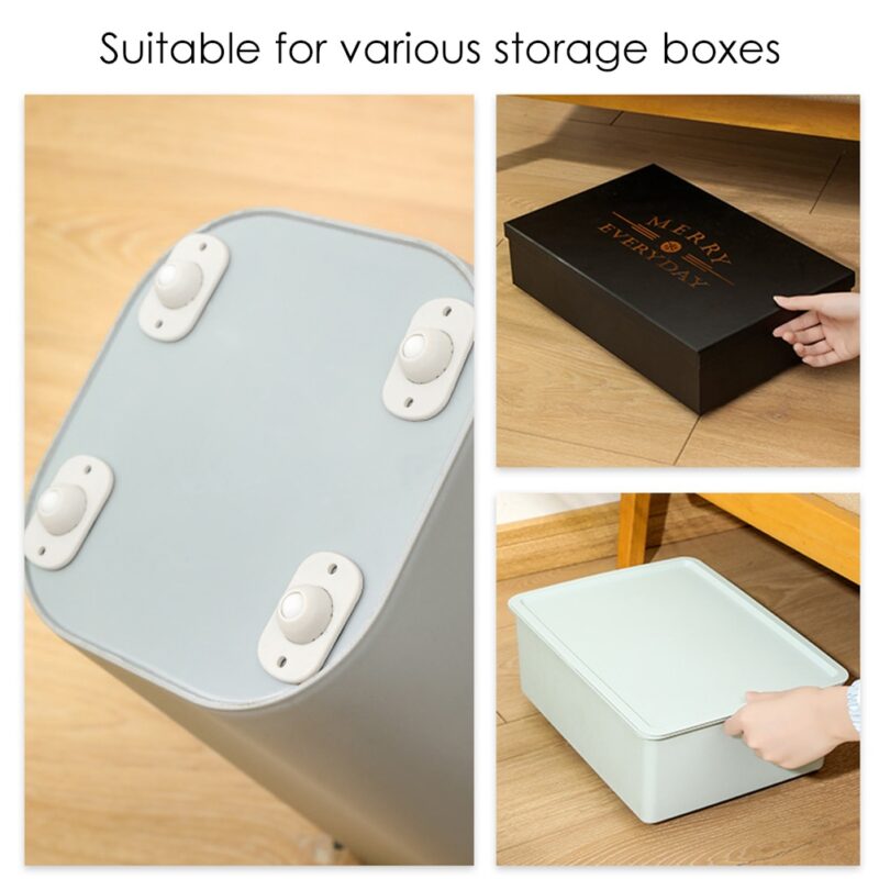 360º Storage Box Stick-On Wheels - Not sold in stores