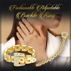 Fashionable Adjustable Buckle Ring - Not sold in stores
