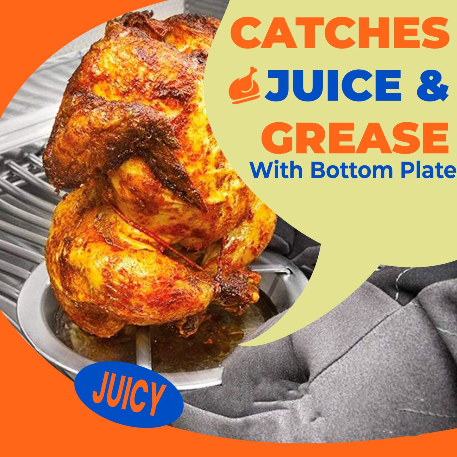 Stainless Steel Vertical Chicken Roaster Rack - Not sold in stores