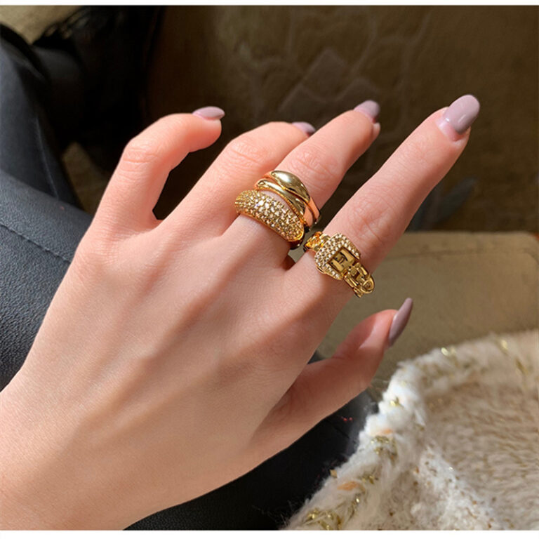 Fashionable Adjustable Buckle Ring - Not sold in stores