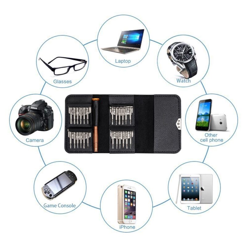 25 in 1 Magnetic Screwdriver Leather Set - Not sold in stores